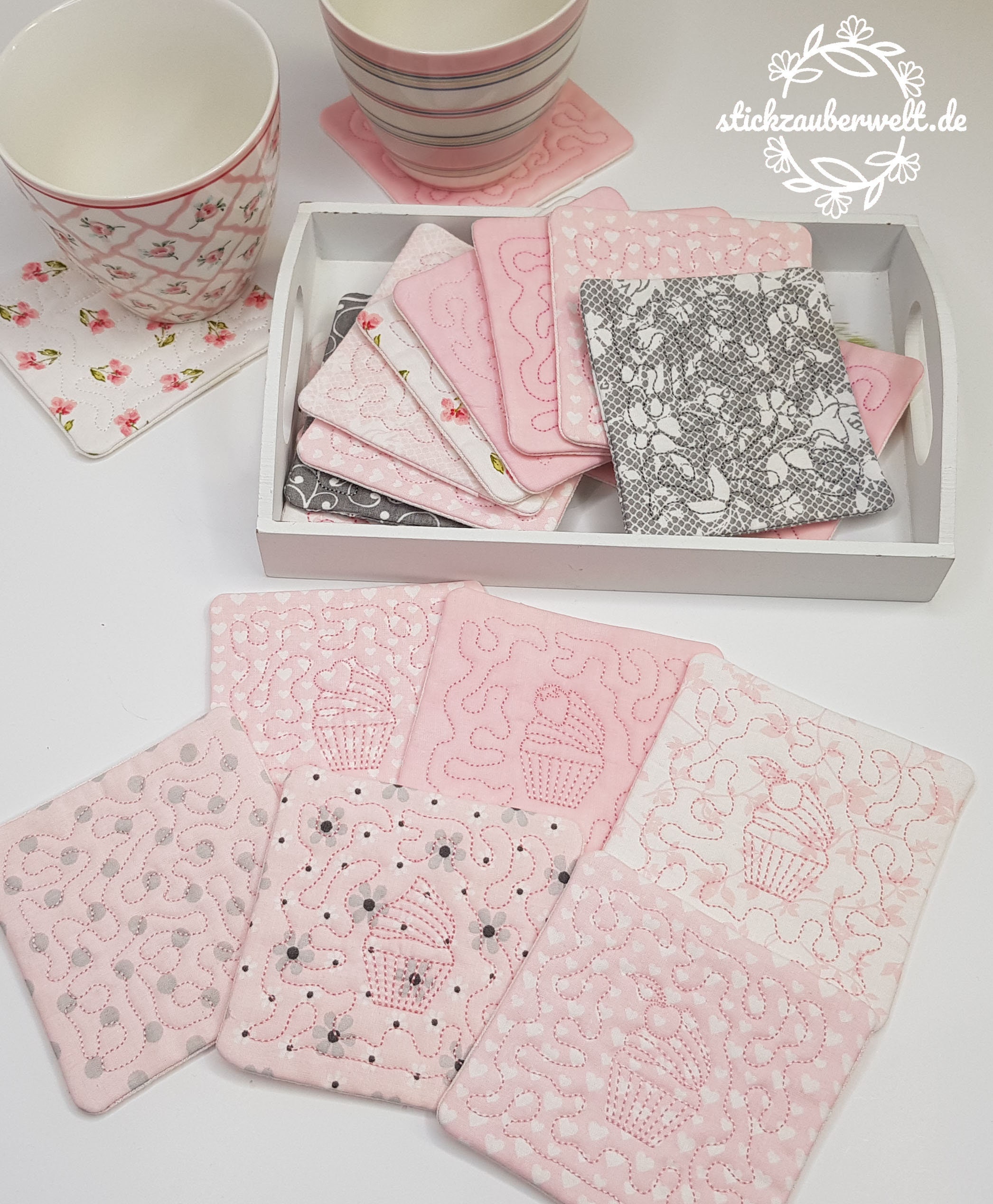 Set 3/ Untersetzer/ Mug Rug/ Tassenuntersetzer/ - Etsy.de