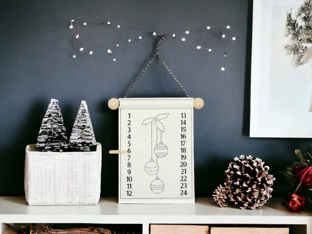 ITH Pennant Advent Ball/ ITH Embroidery File/ 13x18/ 15x24 - Etsy