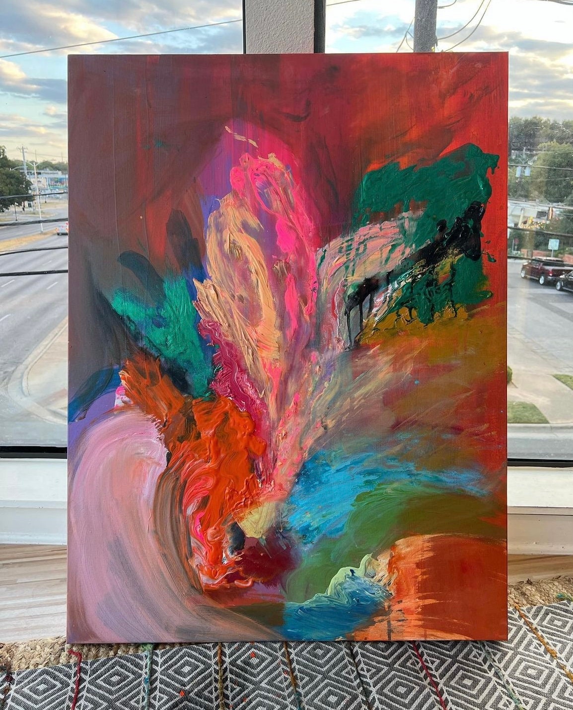 40 X 30 Multi-colored Abstract Painting - Etsy