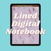 Purple Digital Notebook With Lined Paper, Five Tabs, Clickable Links ...