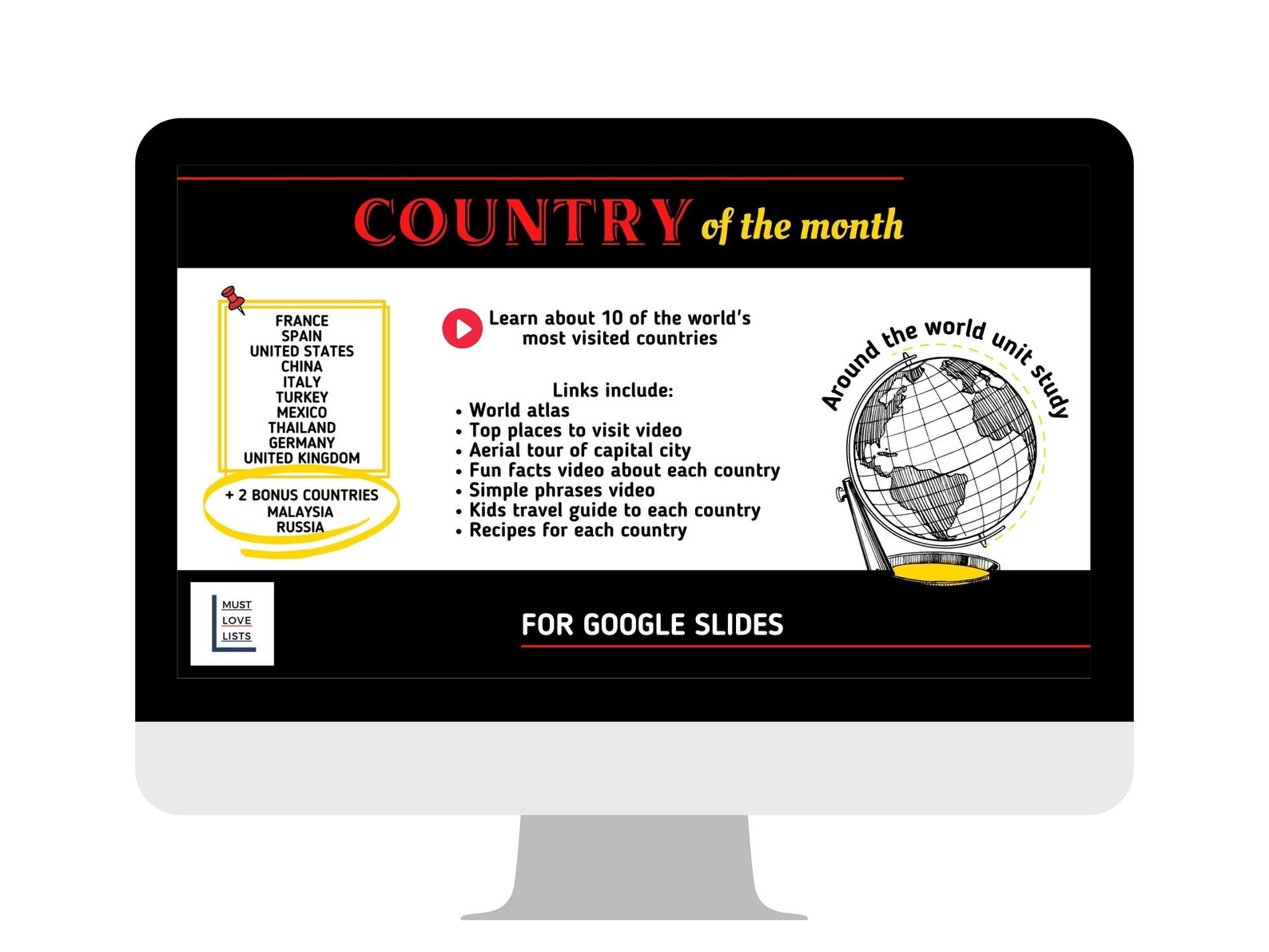 Country of the Month Printables, Countries of the World Mini-unit ...