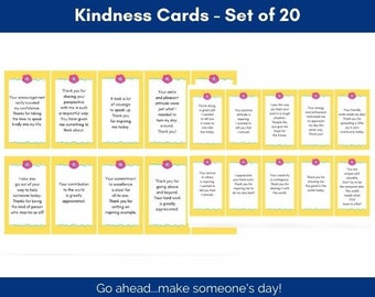 Kindness Cards Set 4: Make a Jar of Positivity With - Etsy