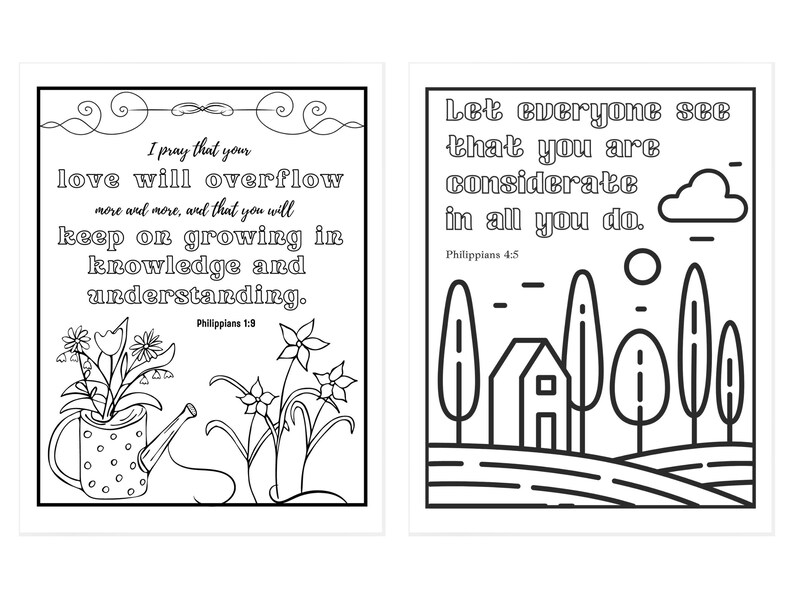 Philippians Scripture Coloring Pages: Sermon Activities (PDF Pattern ...