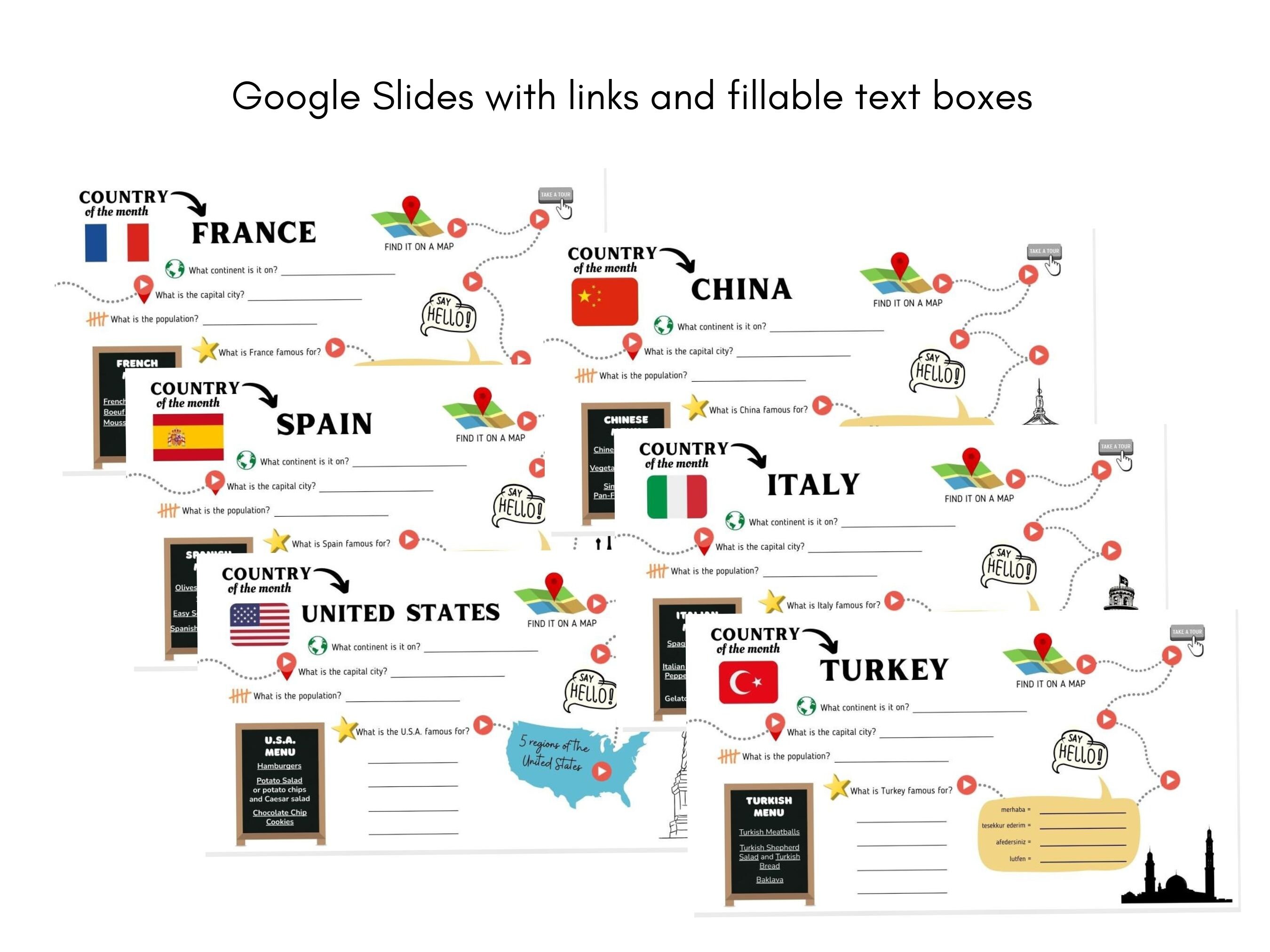 Country of the Month Printables, Countries of the World Mini-unit ...
