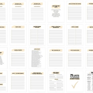 Ultimate Organizing List Pack, Household Lists, Favorites Lists, To-do ...