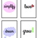 Monthly Focus Word Cards Set of 12 Digital Download - Etsy