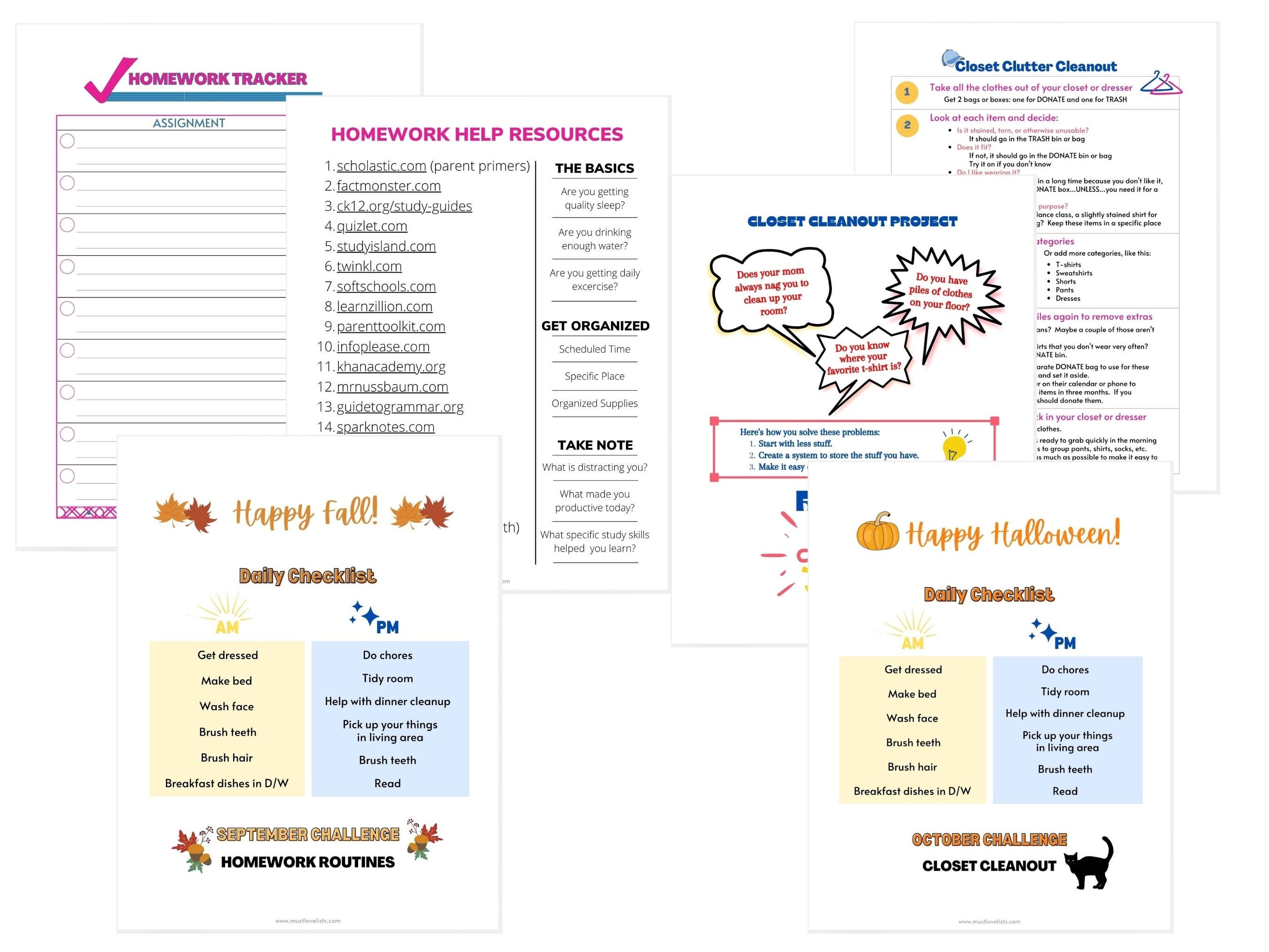 Monthly Kids Activity Printables: Themed Checklist Bundle (PDF) - Etsy