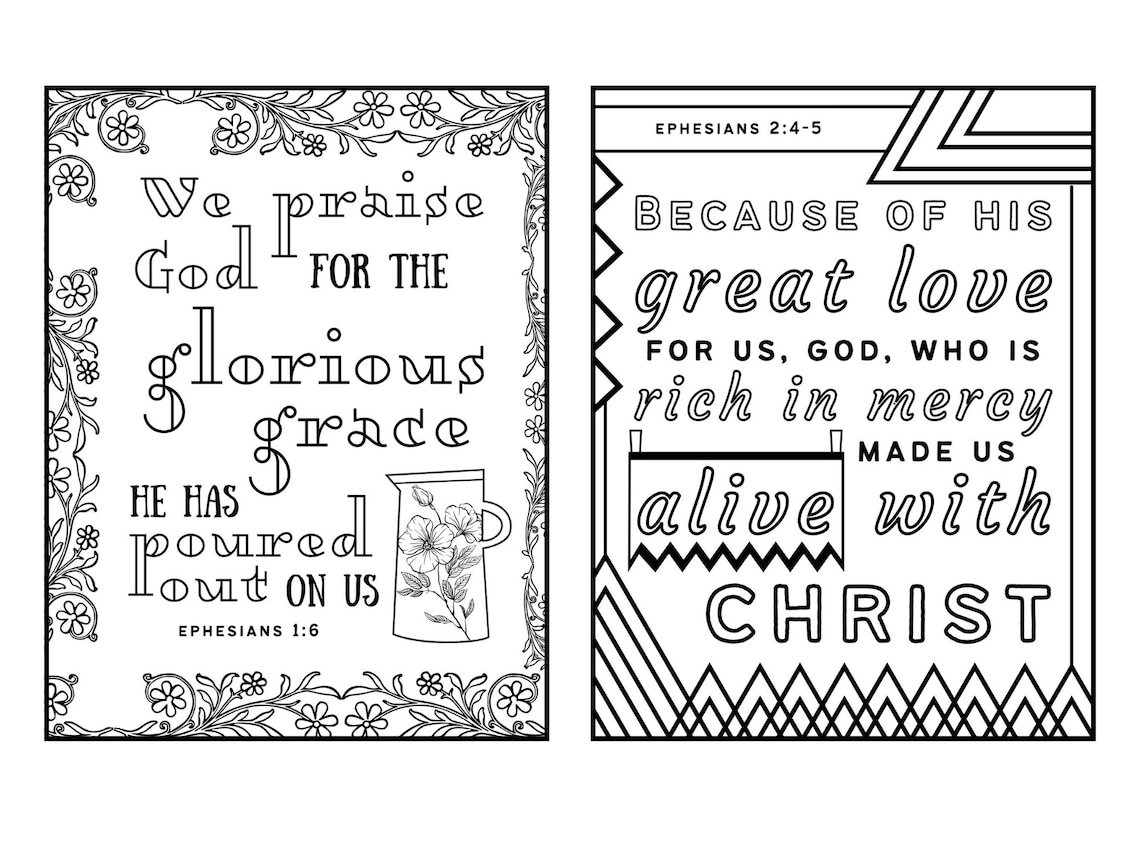 Ephesians Scripture Coloring Pages: Kids' Sunday School Activities (PDF ...