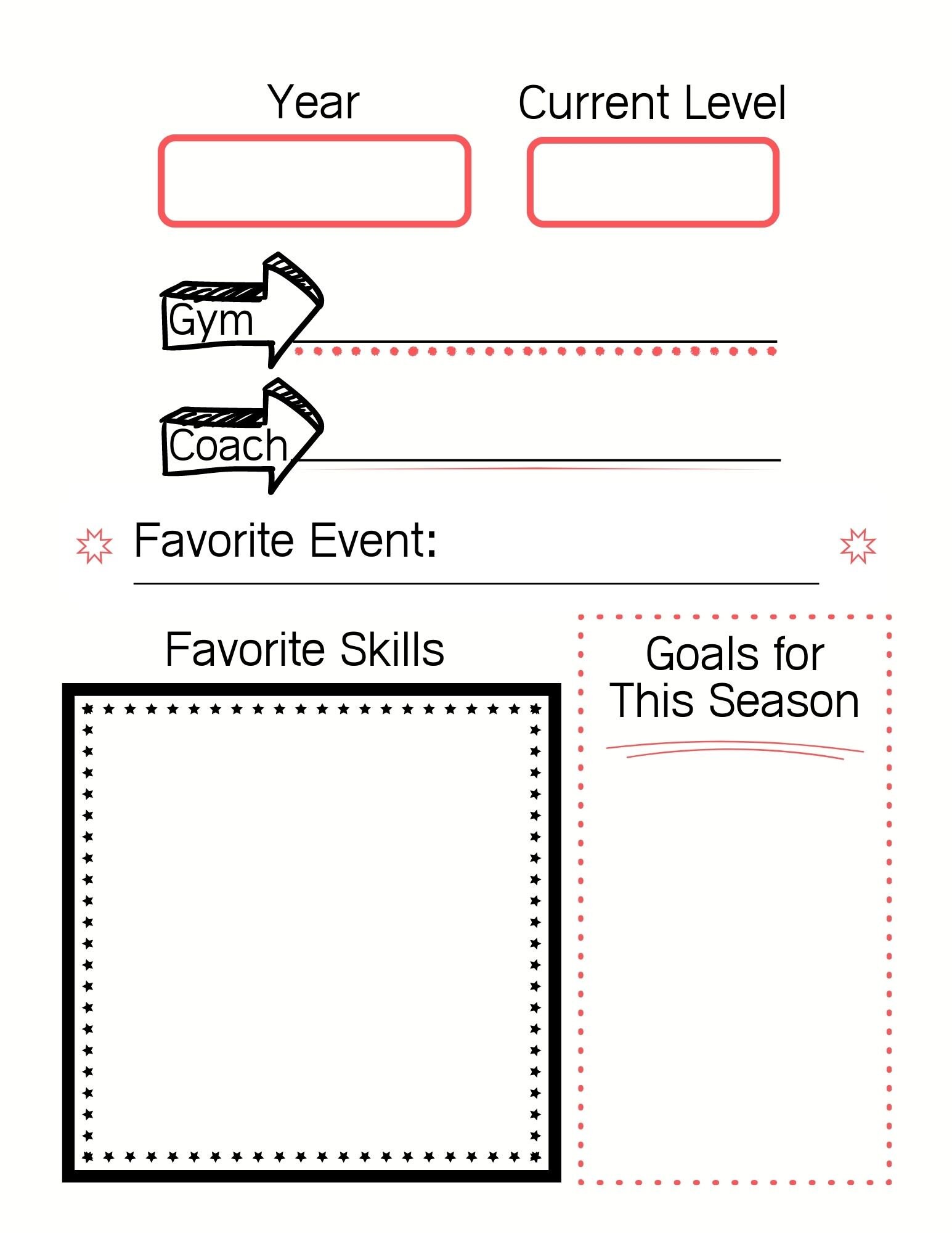 Gymnastics Meet Tracker, Printable Gymnastics Journal, Gymnast Gift - Etsy