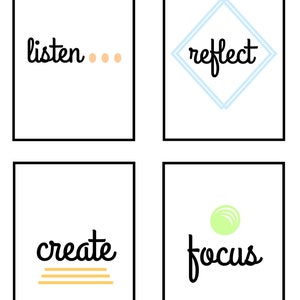 Monthly Focus Word Cards - Set of 12 - Digital Download - Etsy