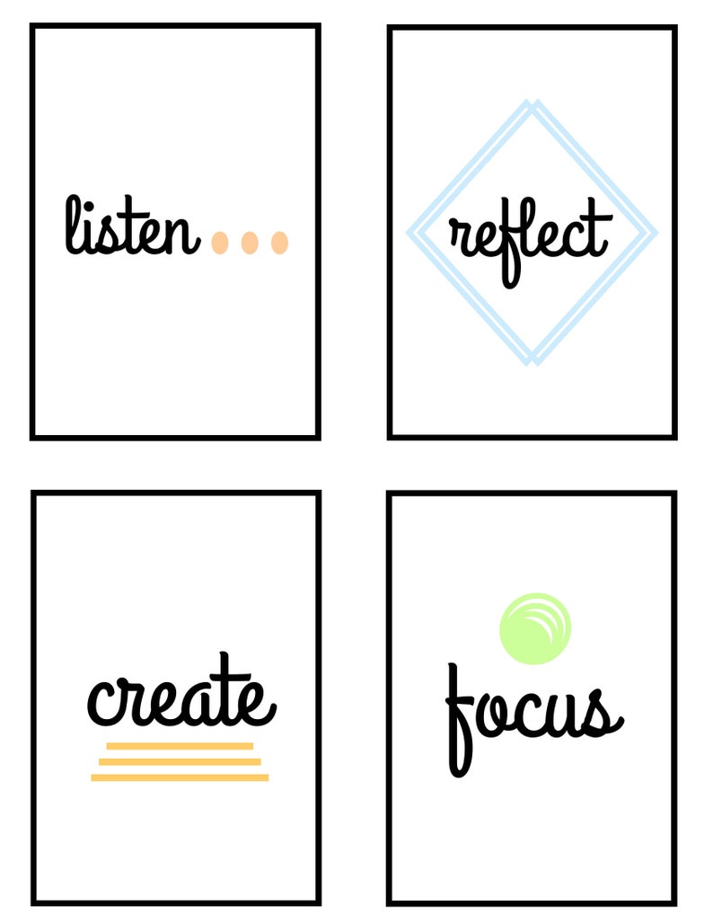 Monthly Focus Word Cards - Set of 12 - Digital Download - Etsy UK