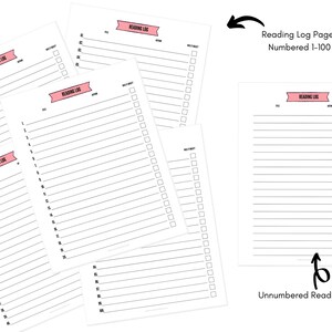 Reading Log Bundle, Book Lover Bundle, Book Notes, Bookshelf List - Etsy