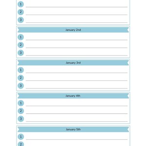 Colorful Daily Journal Pages | Daily 3 Journal | Daily 3 Priorities - Etsy