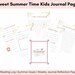 Sweet Summer Time Kids Journal Pages, Summer Reading Log, Weekly ...