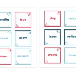 Monthly Focus Words, Word of the Year, Word of the Month, Vision Board ...