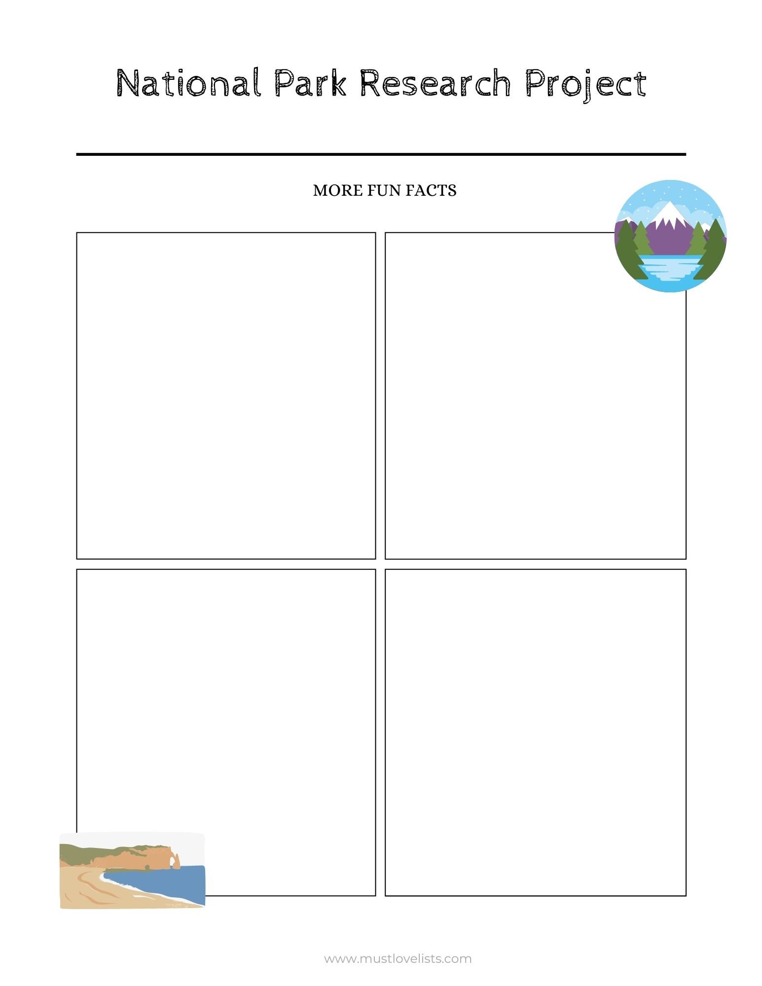 National Park Research Project, Homeschool Research Project, U.S ...