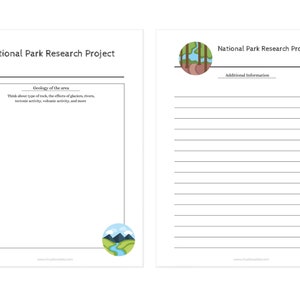 National Park Research Project: Homeschool Learning (PDF Download) - Etsy