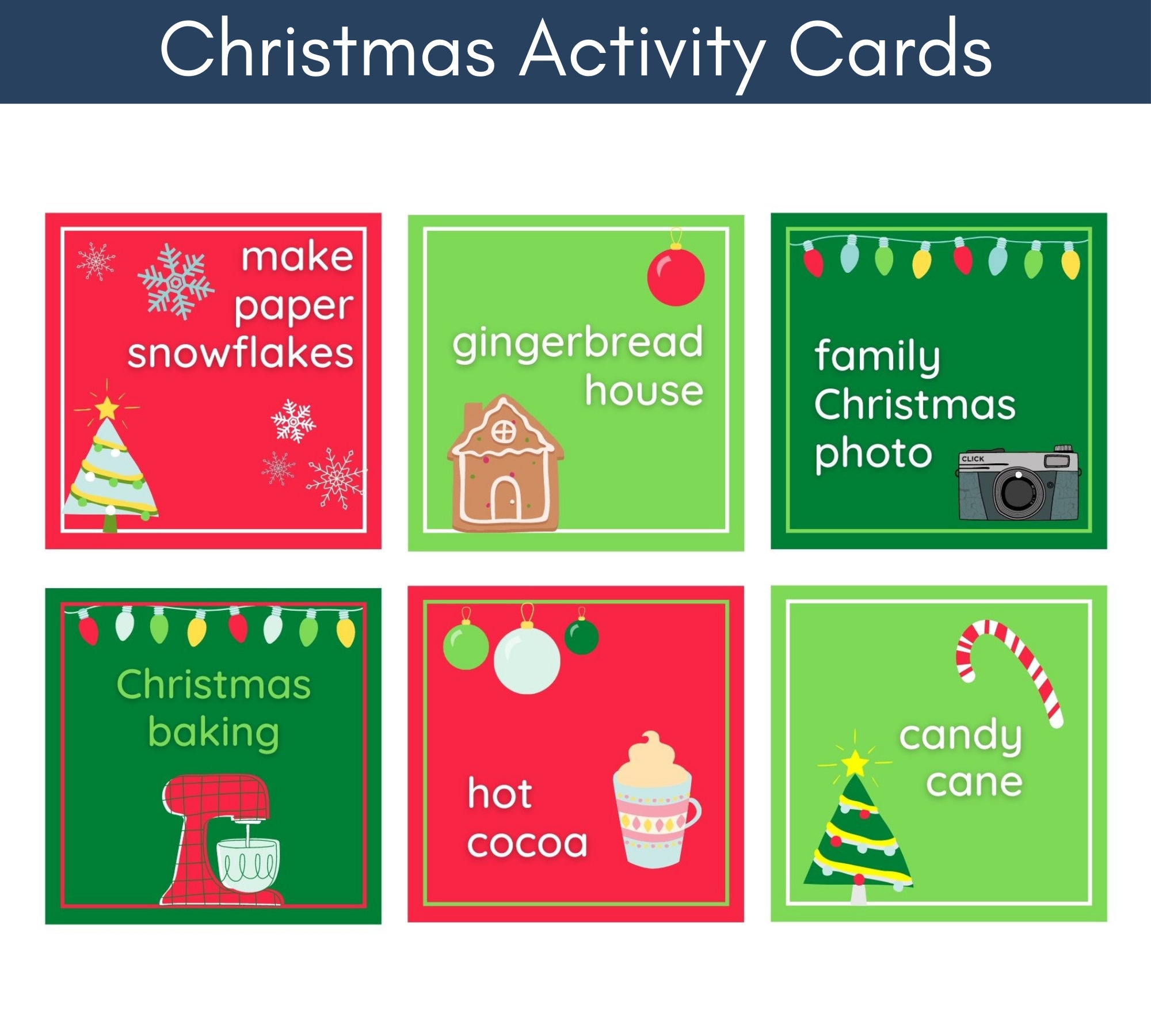 Christmas Activity Cards | Advent Activities | Christmas Countdown ...