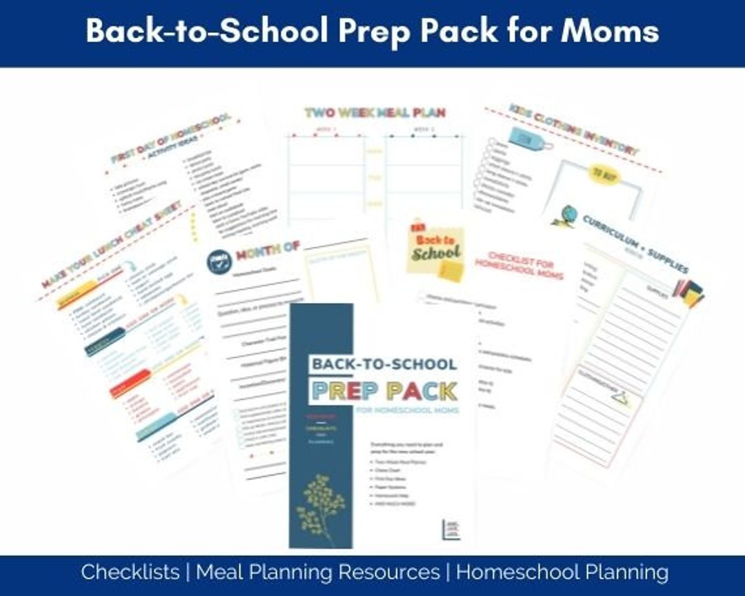 Back-to-school Prep Pack for Homeschool, First Day of School Signs ...