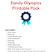 Family Olympics Printable Game Pack, Outdoor Family Activity, Family ...