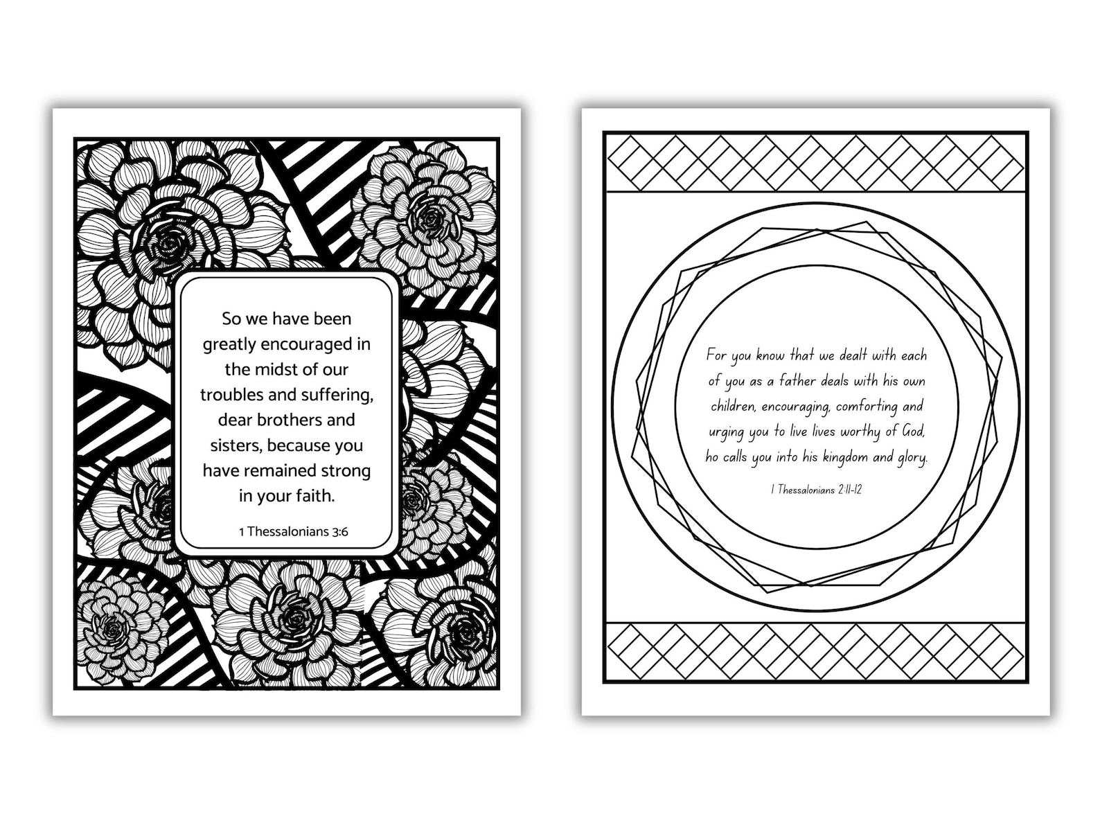 1 Thessalonians Scripture Coloring Pages: Sunday School Activities (PDF ...