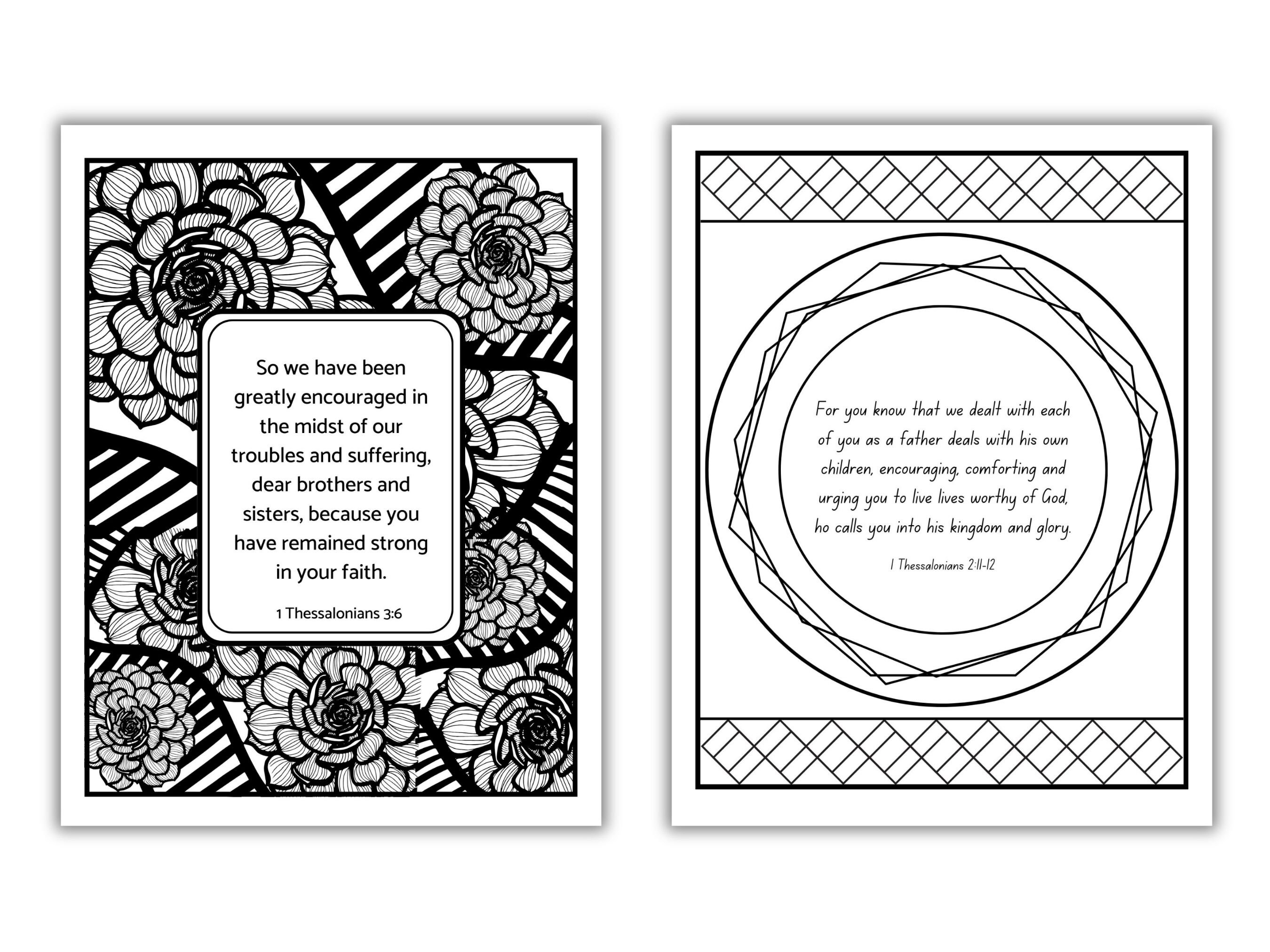 1 Thessalonians Scripture Coloring Pages: Sunday School Activities (PDF ...