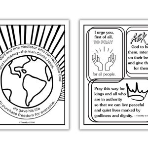 1 Timothy Scripture Coloring Pages: Sunday School Activities - Etsy