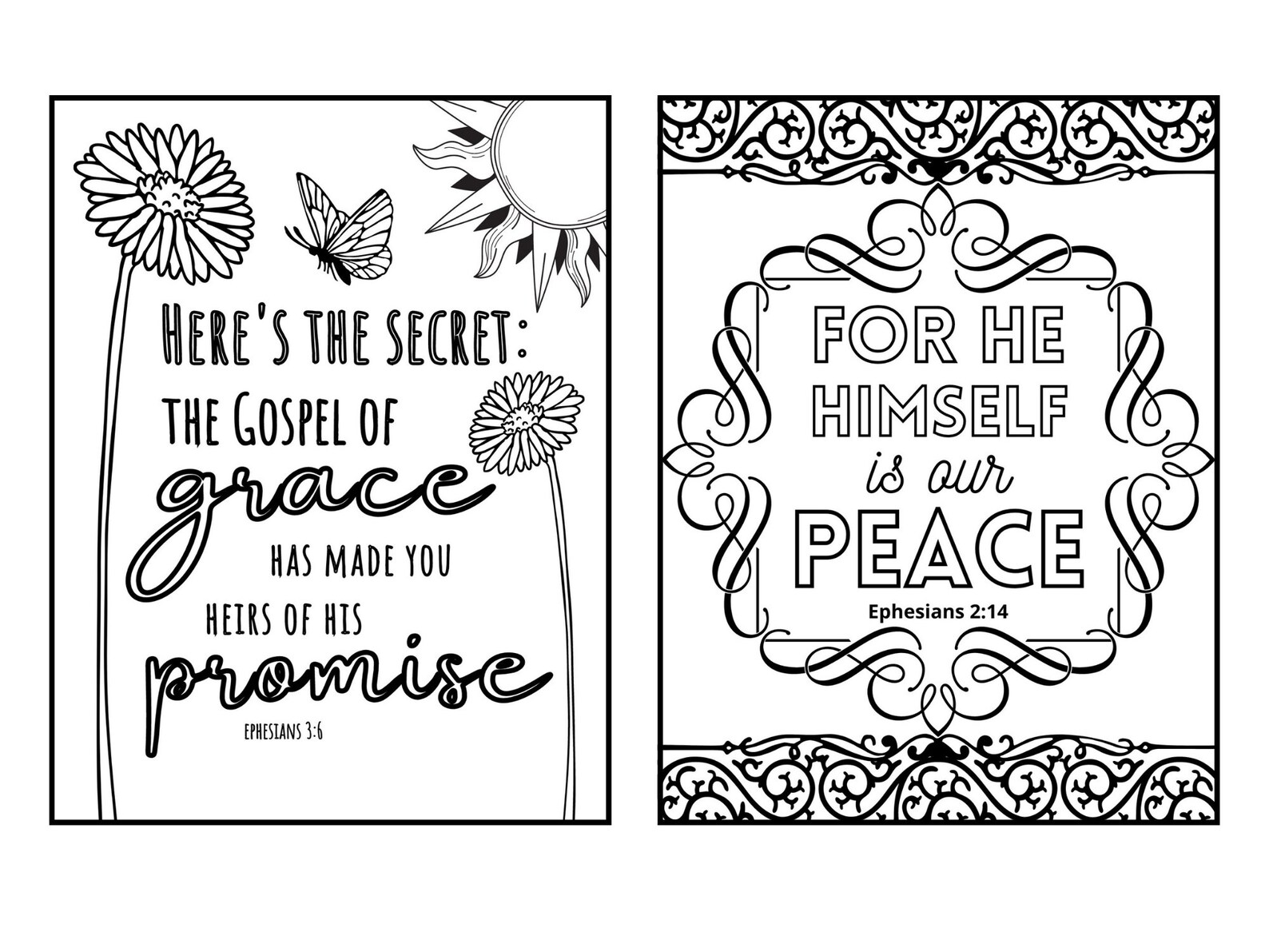Ephesians Scripture Coloring Pages: Kids' Sunday School Activities - Etsy