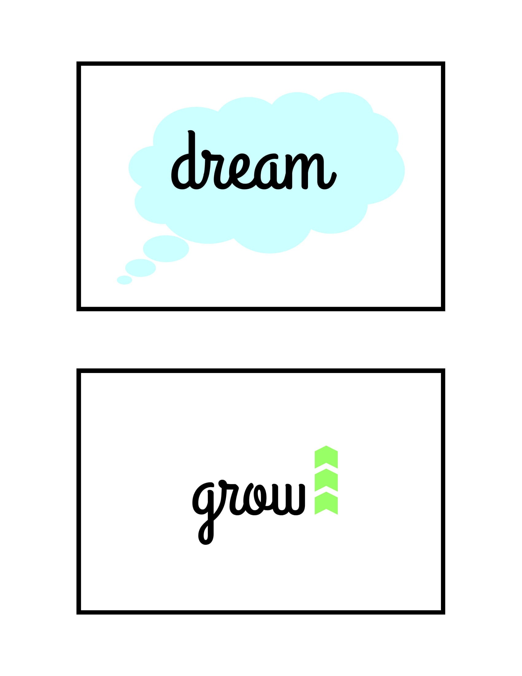 Monthly Focus Word Cards Set of 12 Digital Download - Etsy