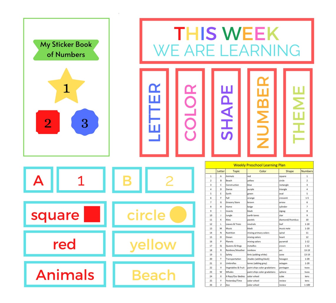 Letter of the Week Preschool Curriculum Weekly A-Z Preschool - Etsy