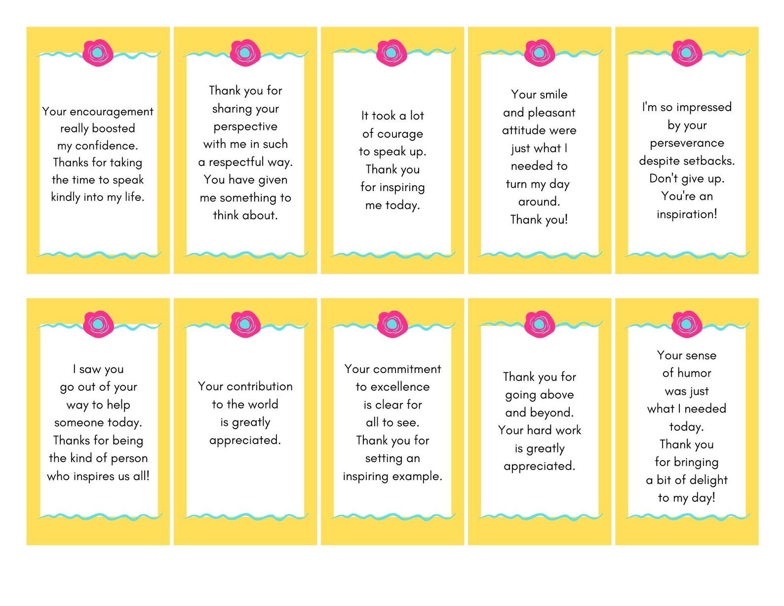 Kindness Cards - Set of 20 - Digital Download - Etsy