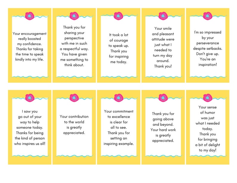 Kindness Cards - Set of 20 - Digital Download - Etsy