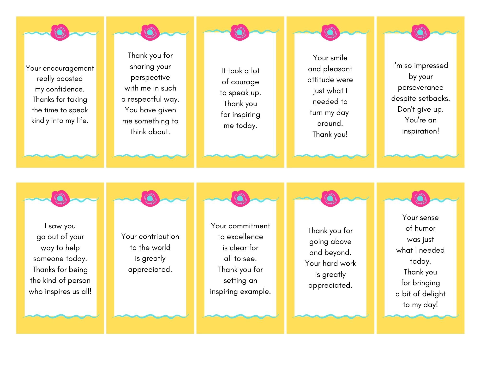 Kindness Cards - Set of 20 - Digital Download - Etsy