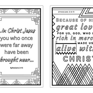 Ephesians Scripture Coloring Posters, Sunday School Coloring Poster - Etsy