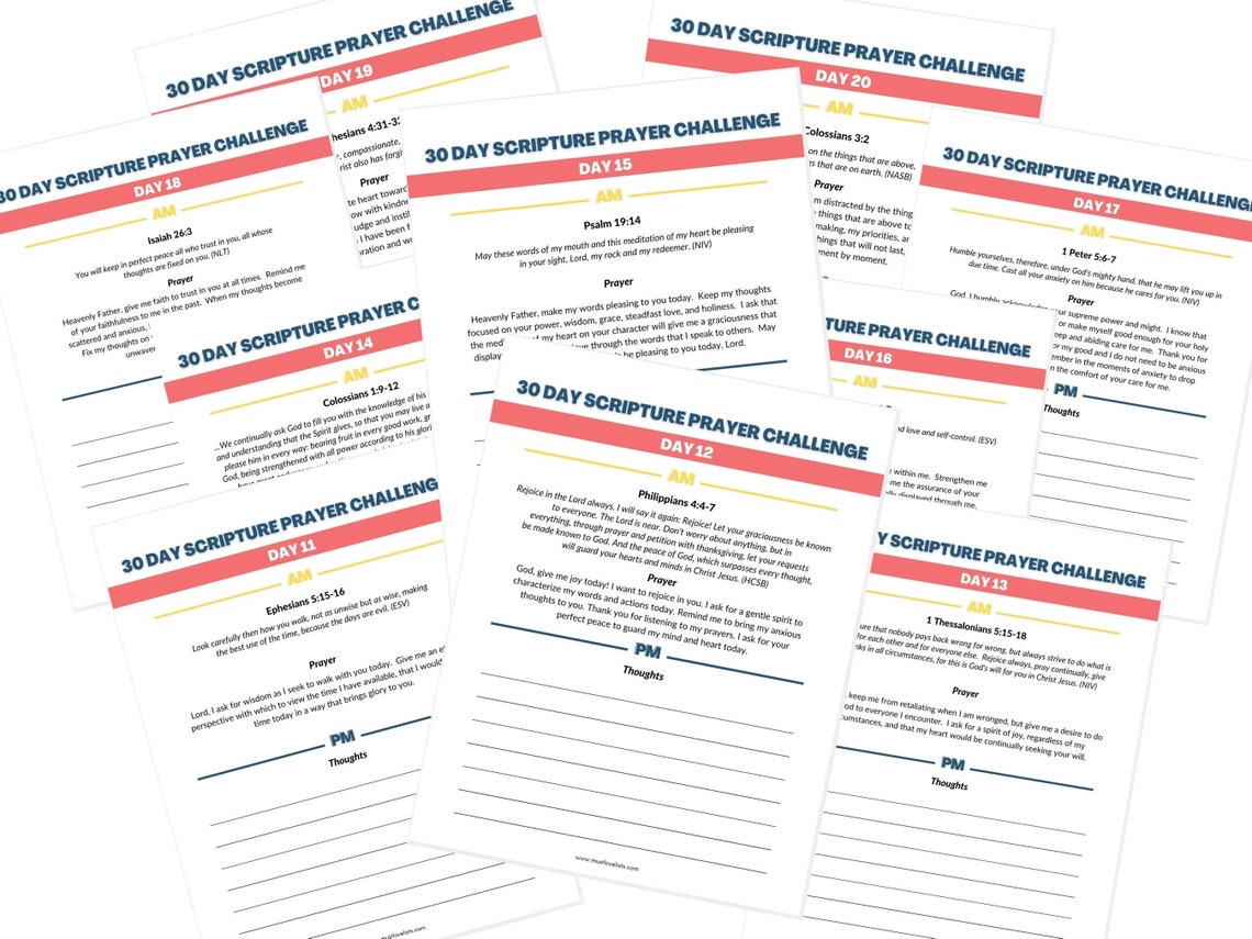 30-day Scripture Prayer Challenge, Praying Scripture, Bible Prayer ...