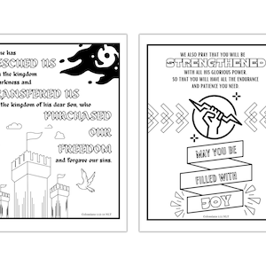 Colossians Scripture Coloring Pages: Sunday School Activities - Etsy