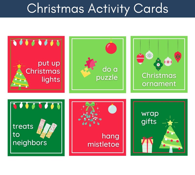 Christmas Activity Cards | Advent Activities | Christmas Countdown ...