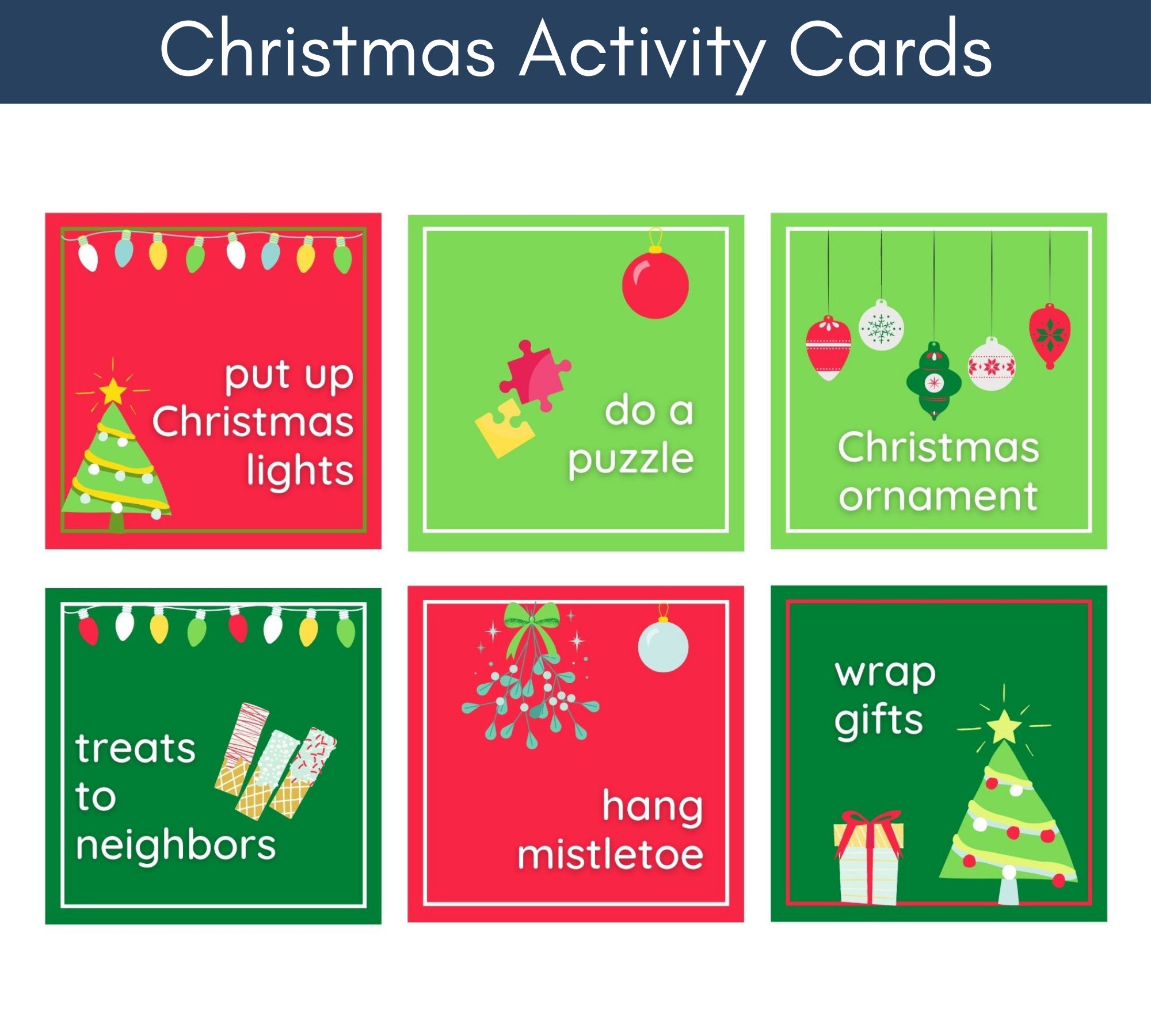 Christmas Activity Cards | Advent Activities | Christmas Countdown ...