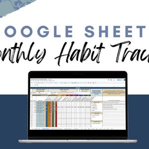 Monthly Habit Tracker for Google Sheets, Google Sheets Monthly ...