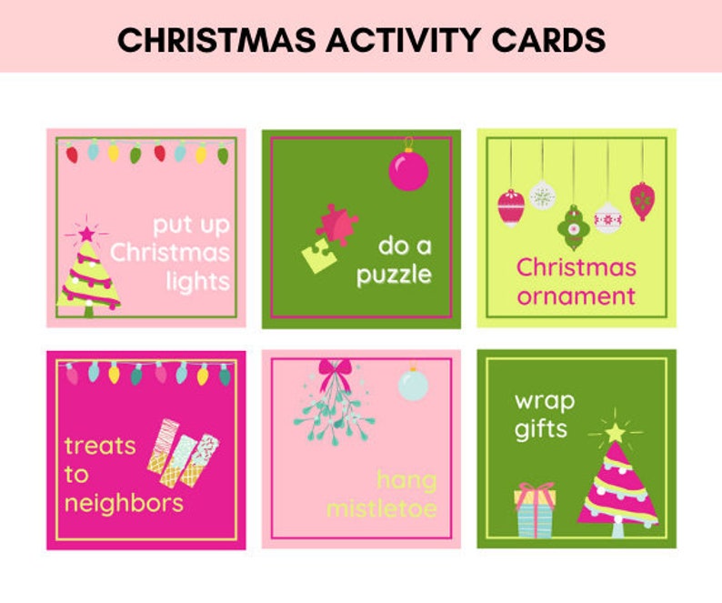 Christmas Activity Cards | Advent Activities | Christmas Countdown ...
