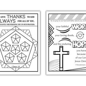 1 Thessalonians Scripture Coloring Pages: Sunday School Activities (PDF ...