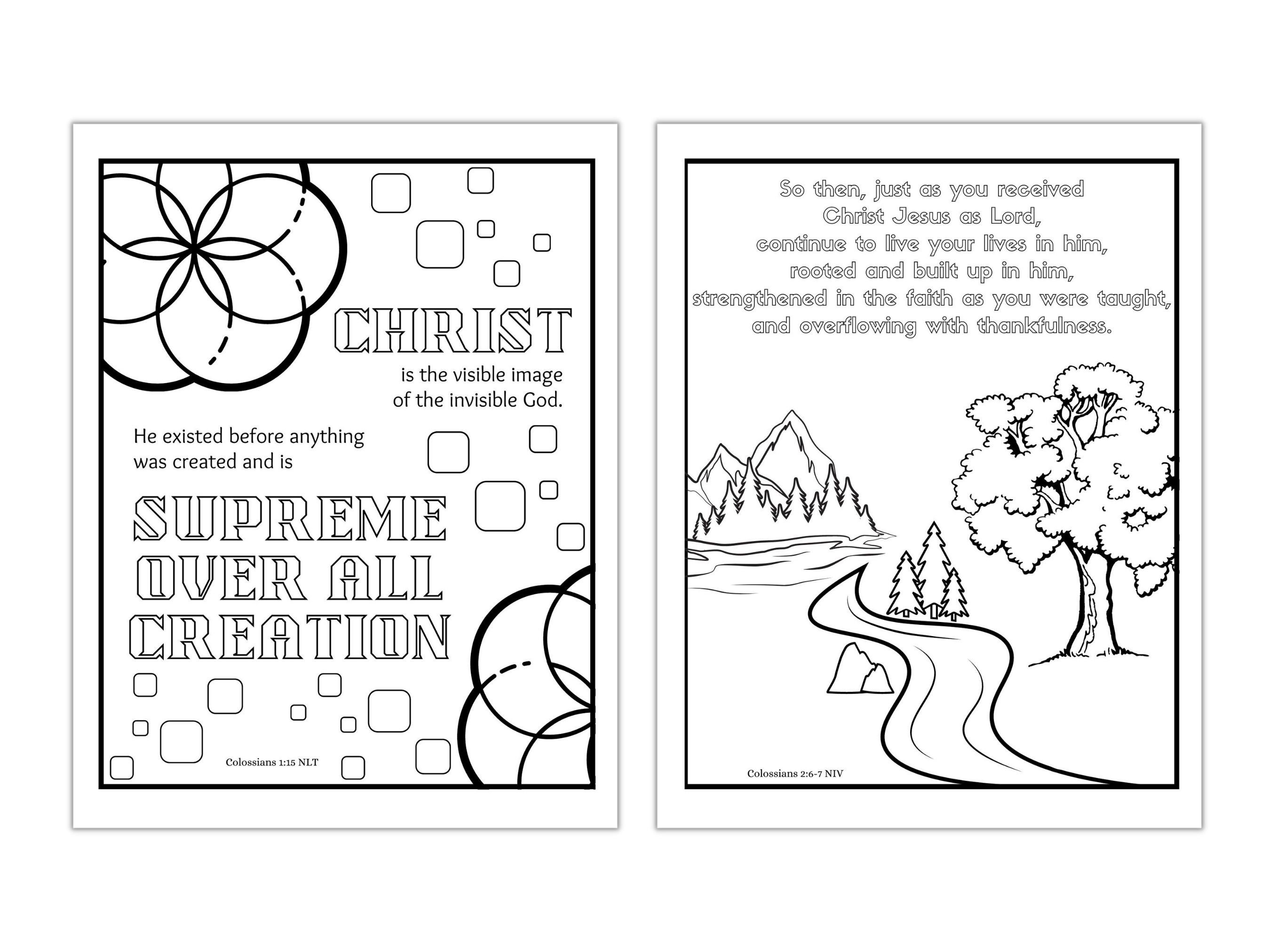 Scripture Coloring Pages, Colossians, Sunday School and Sermon ...