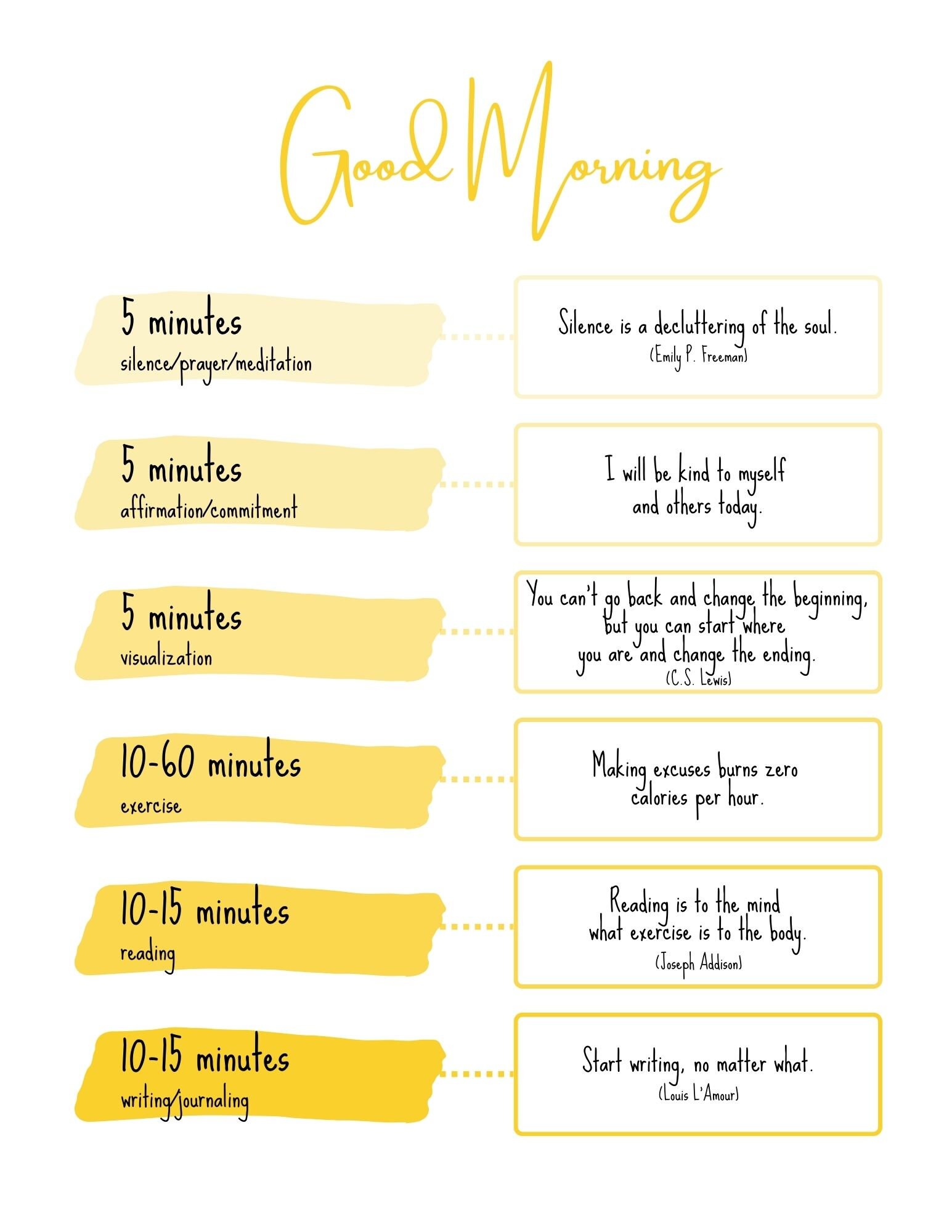 SAVERS Miracle Morning Inspiration (yellow Ombre), Good Morning ...