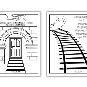 1 Timothy Scripture Coloring Pages: Sunday School Activities - Etsy