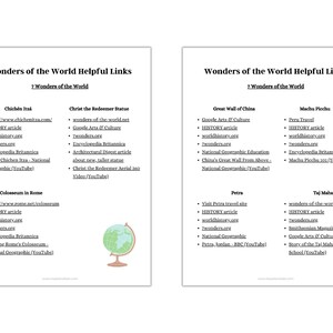 Wonders of the World Research Project, Homeschool Wonders of the World ...