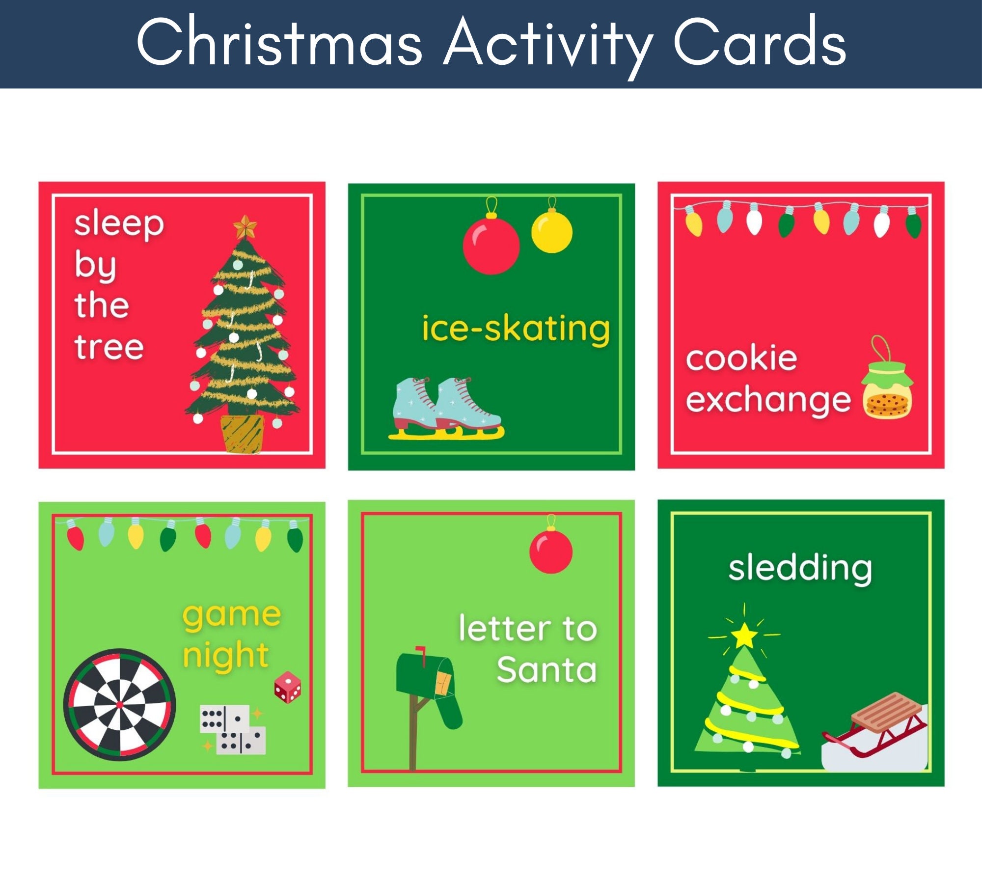 Christmas Activity Cards | Advent Activities | Christmas Countdown ...