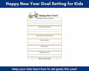 Printable New Year's Journal for Kids Guided Activity Pages for ...