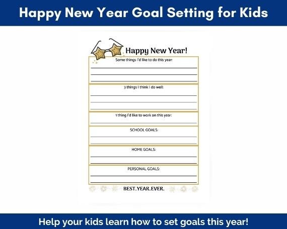Happy New Year Goal Setting Printable for Kids - Etsy