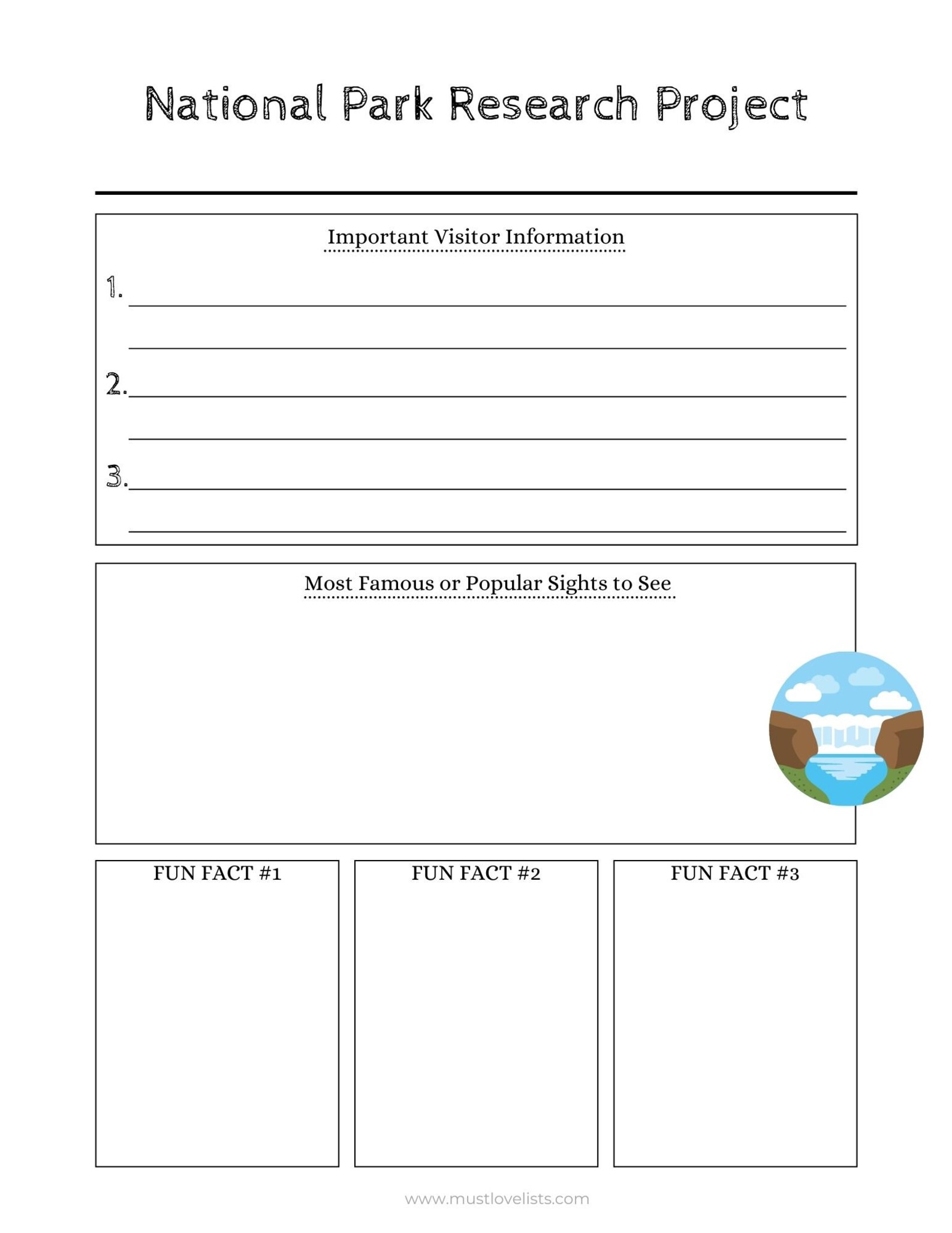 National Park Research Project, Homeschool Research Project, U.S ...