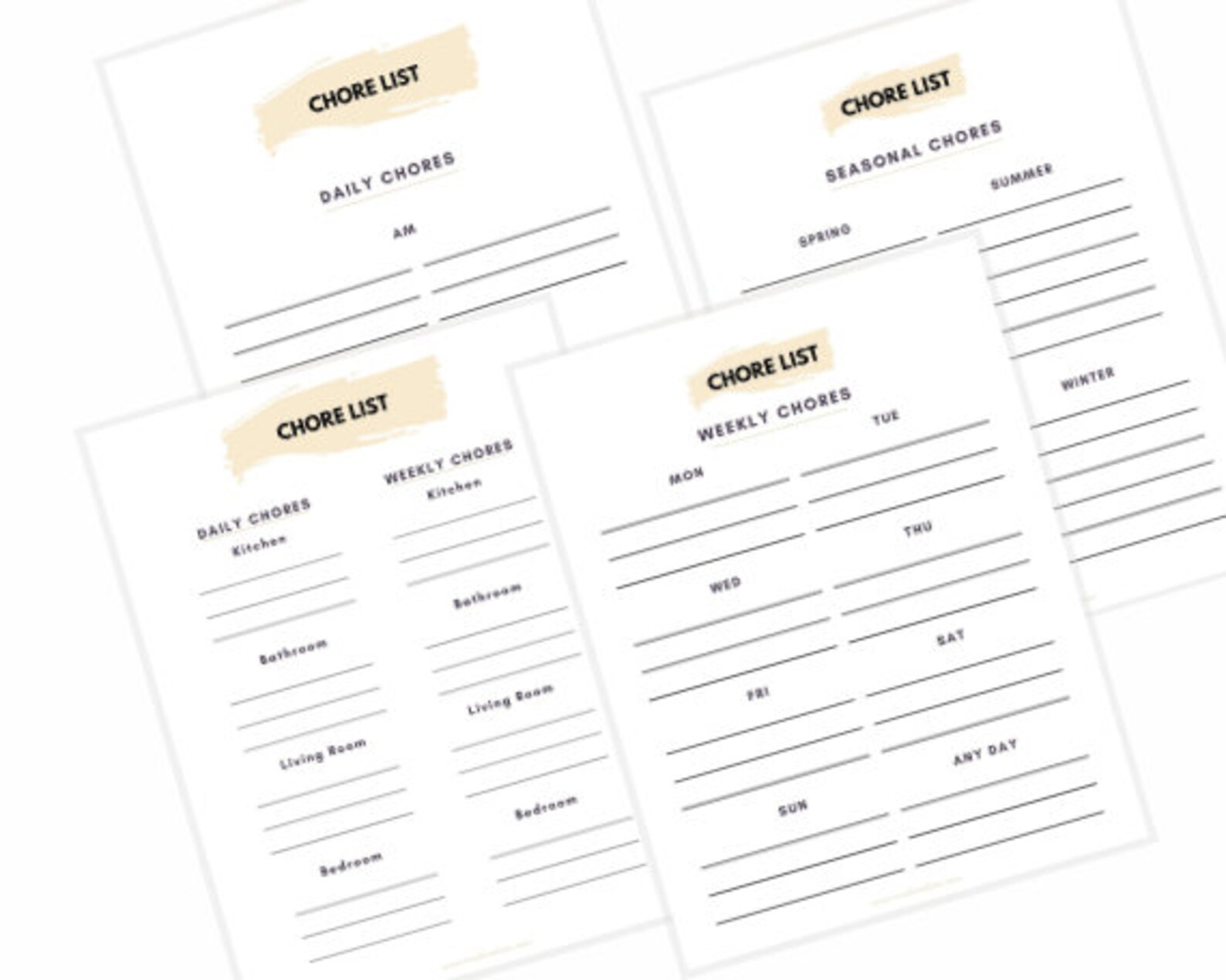 Ultimate Organizing List Pack, Household Lists, Favorites Lists, To-do ...